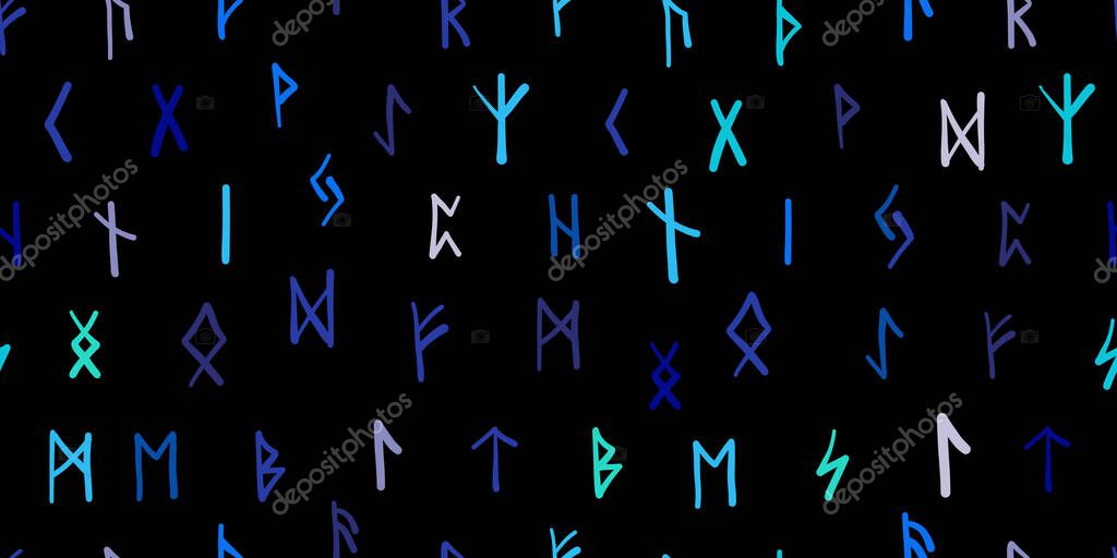 Runas, fondo de patrón sin costuras. Antiguos símbolos ocultos 2024
