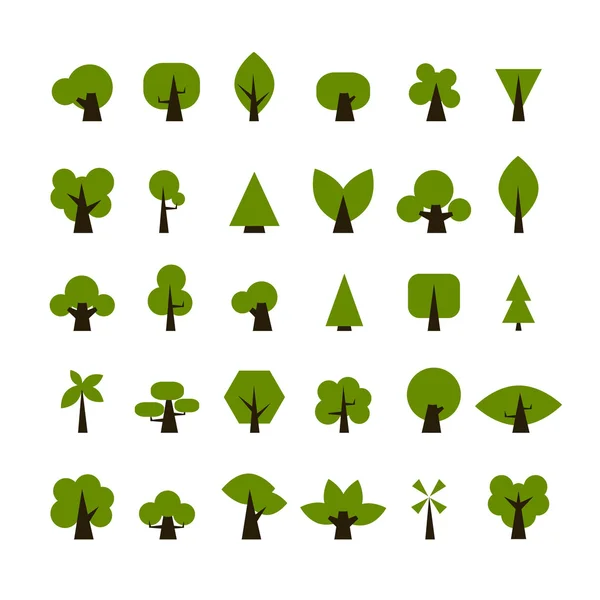 Set Tree Icons Vector Stock Vector Image by ©KenshiDesign #201937500