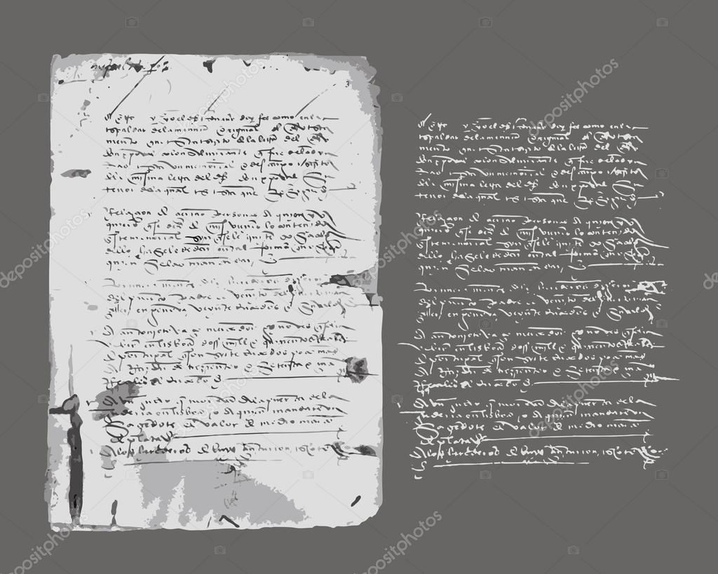 Ancient letter on old grunge paper for your design Stock Vector Image ...