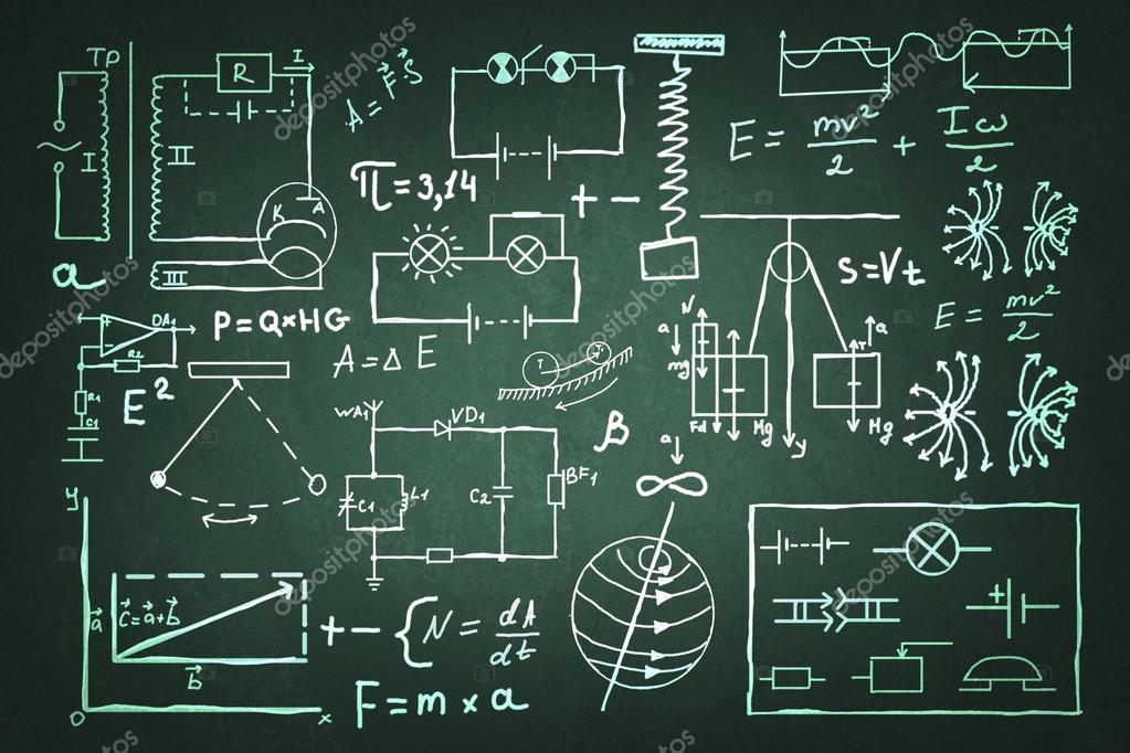 Hand drawn physics set Stock Photo by ©SergeyNivens 102859312
