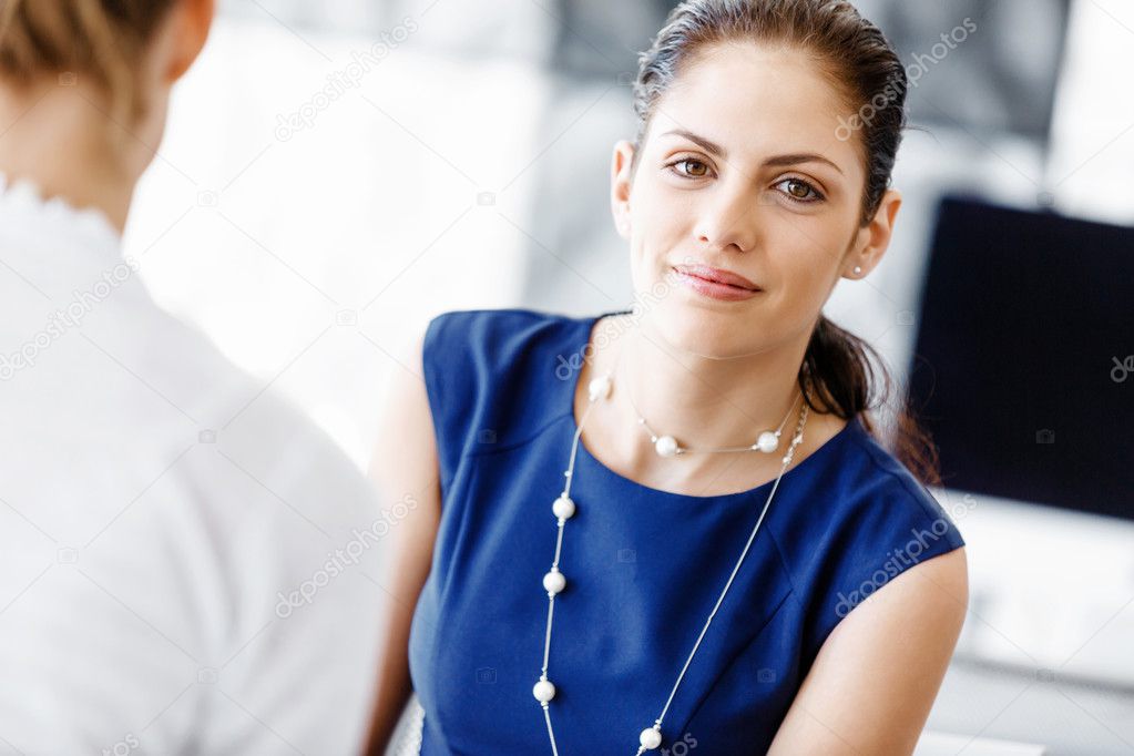 Two female colleagues in office — Stock Photo © SergeyNivens #104885664