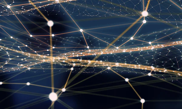 Connection Lines Symbol Blue Background Technology Background Modern ...