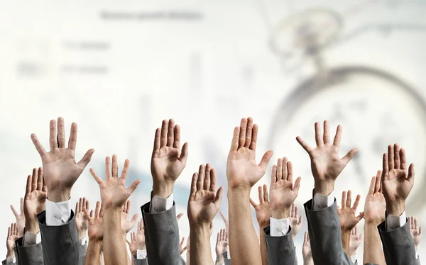 Hands rised up Stock Photo by ©SergeyNivens 108695314