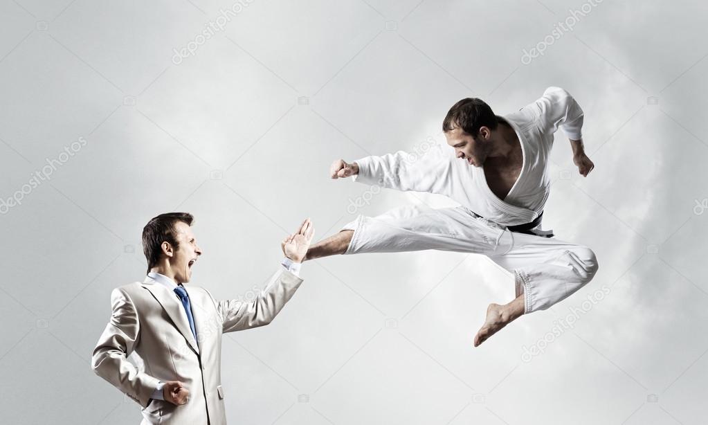 Battle of opponents — Stock Photo © SergeyNivens #111476172