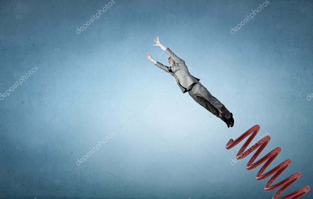 He made huge jump to success Stock Photo by ©SergeyNivens 112230122