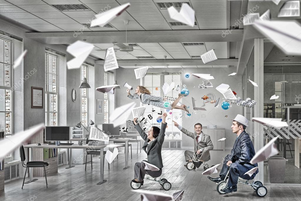 Crazy office life — Stock Photo © SergeyNivens #112666812