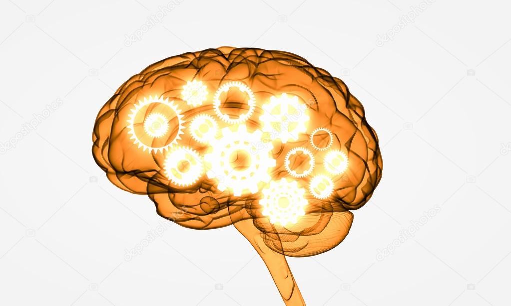 Mechanism inside human brain . Mixed media Stock Illustration by ... Mechanism inside human brain . Mixed media Stock Illustration by ...