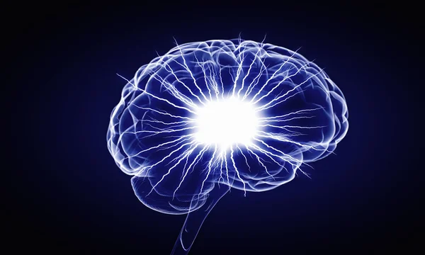 Human brain impulse . Mixed media — Stock Photo © SergeyNivens #116018978