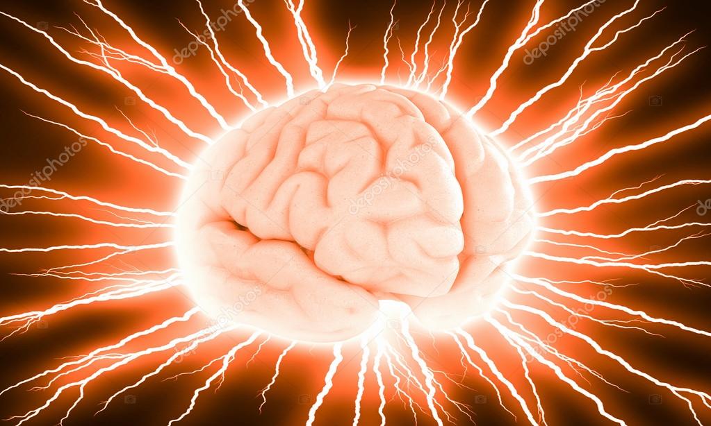 Human brain impulse . Mixed media — Stock Photo © SergeyNivens #115870072