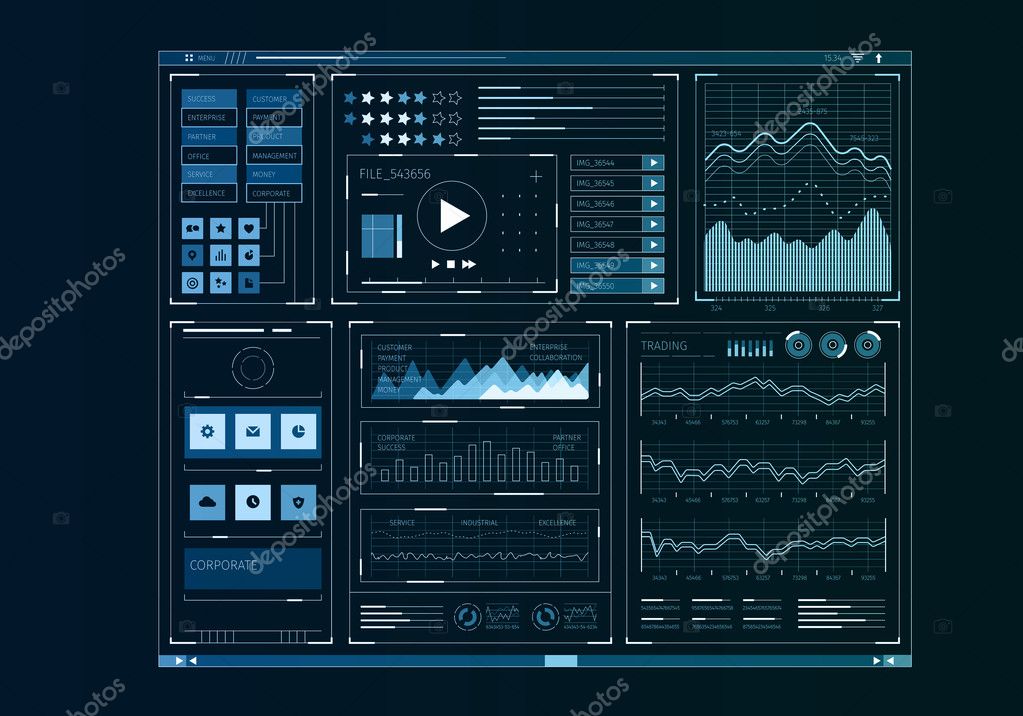 Human user display . Mixed media Stock Illustration by ©SergeyNivens ...