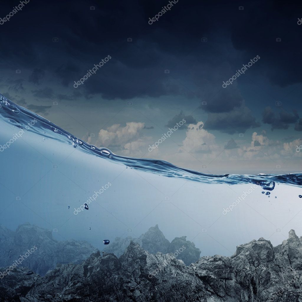 Below water image . Mixed media — Stock Photo © SergeyNivens #117411586