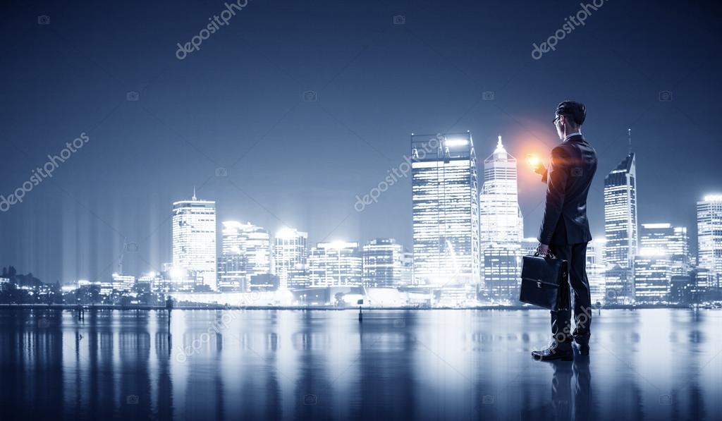 Working till late night . Mixed media Stock Photo by ©SergeyNivens ...