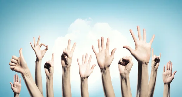 Many Hands Up Stock Photo by ©luminastock 34748501