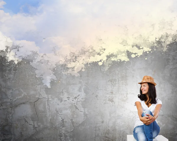 Lady dreaming about world trip — Stock Photo © SergeyNivens #52271407