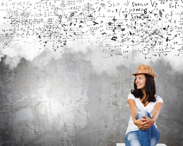 Lady dreaming about world trip — Stock Photo © SergeyNivens #52271407