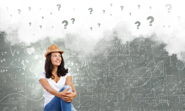 Lady dreaming about world trip — Stock Photo © SergeyNivens #52271407