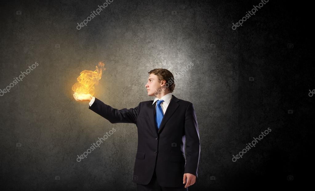 Fuego en las manos: fotografía de stock © SergeyNivens #54137709 ...