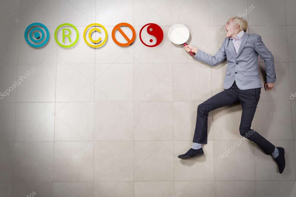 Man with pan Stock Photo by ©SergeyNivens 55156299