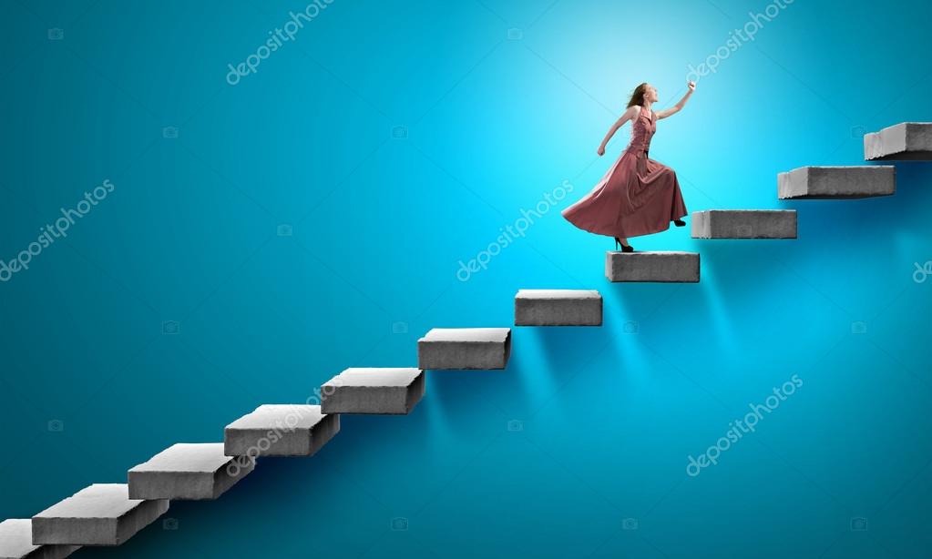 Reaching the top Stock Photo by ©SergeyNivens 77757346