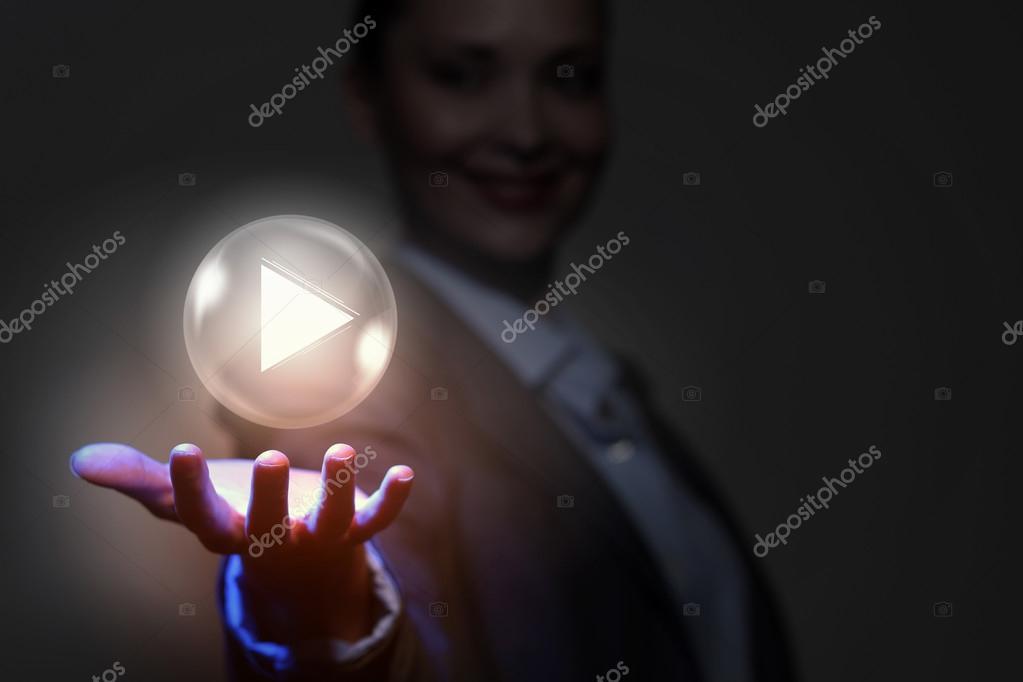 Digital play icon — Stock Photo © SergeyNivens #78201274