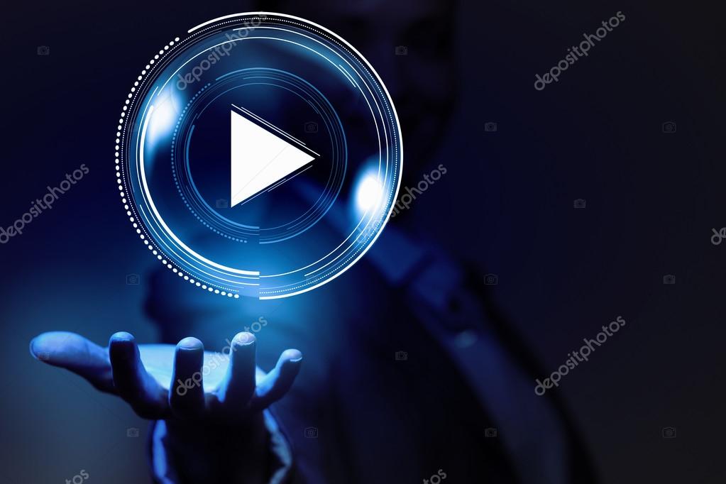 Digital play icon — Stock Photo © SergeyNivens #78285434