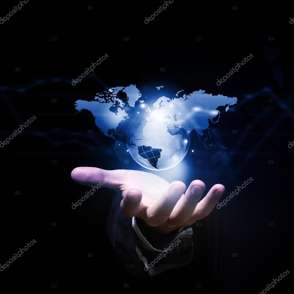 Whole world in hands Stock Photo by ©SergeyNivens 79394000