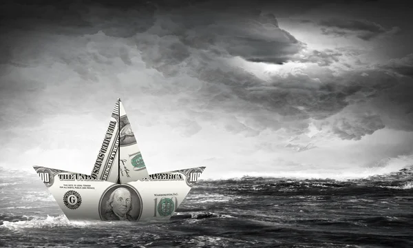 Dollar ship in water Stock Photo by ©SergeyNivens 80191866