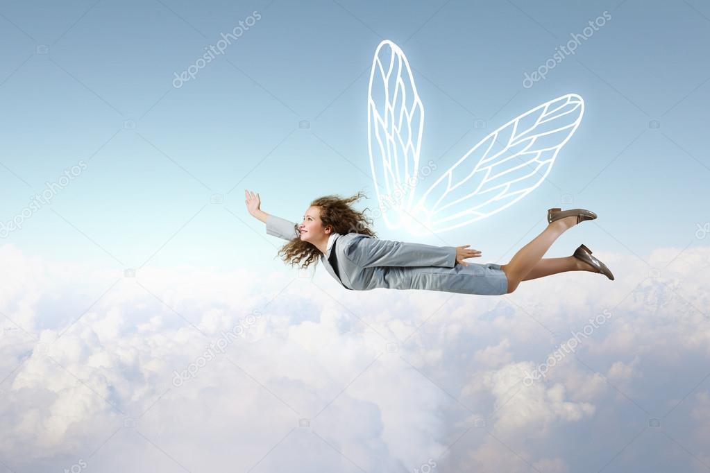 Woman Flying