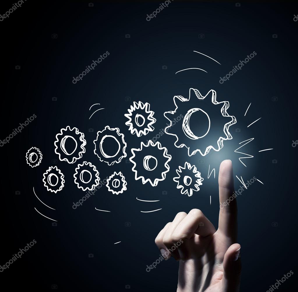 Cogwheel mechanism as teamwork concept Stock Photo by ©SergeyNivens ...