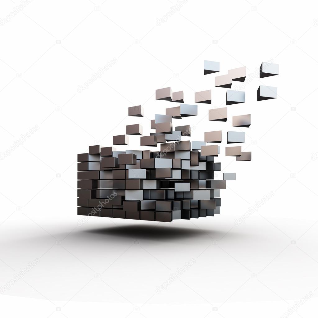High tech cube figure Stock Photo by ©SergeyNivens 97240268