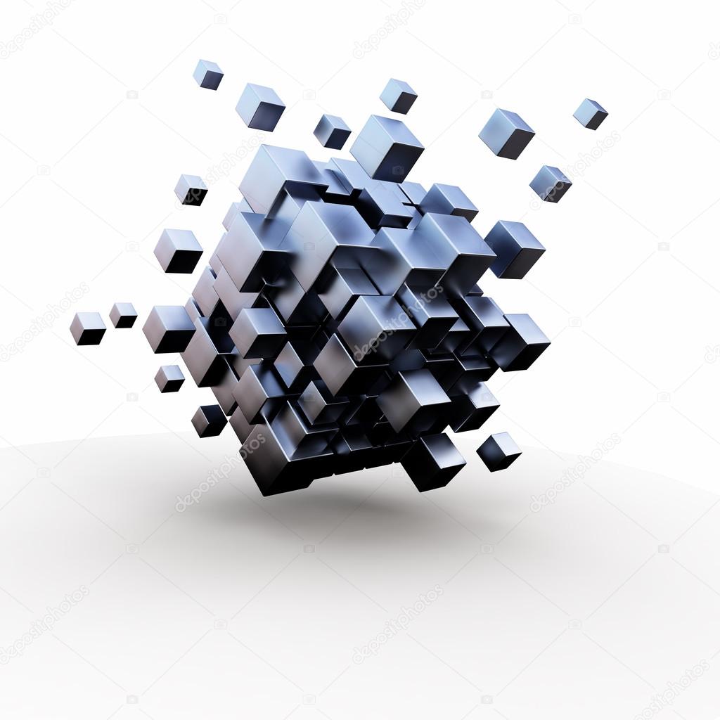 High tech cube figure Stock Photo by ©SergeyNivens 97269916