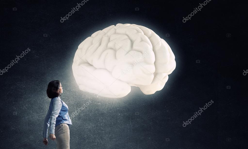 Woman screaming up on brain — Stock Photo © SergeyNivens #98883646