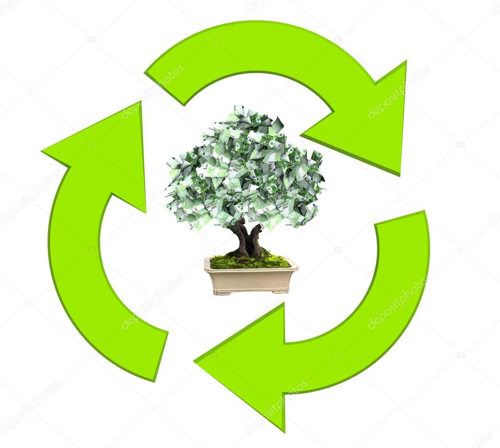 Money tree with euro banknotes Stock Photo by ©frenta 103528610