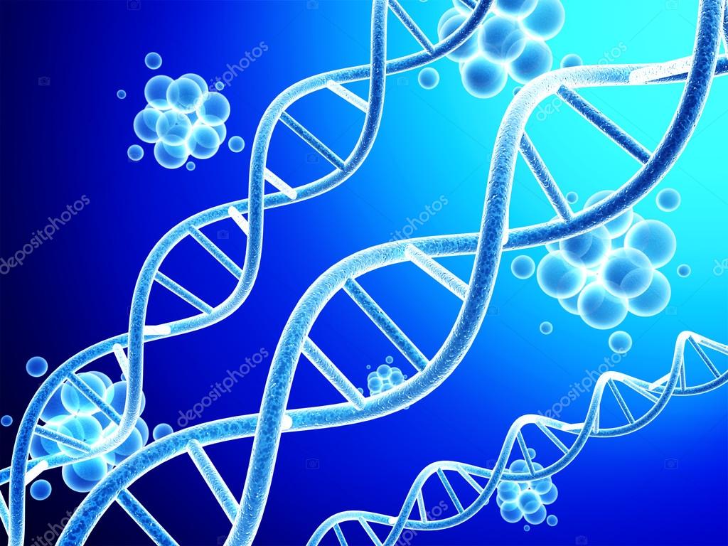 Modelo 3D digital de estructura y moléculas de ADN: fotografía de stock ...