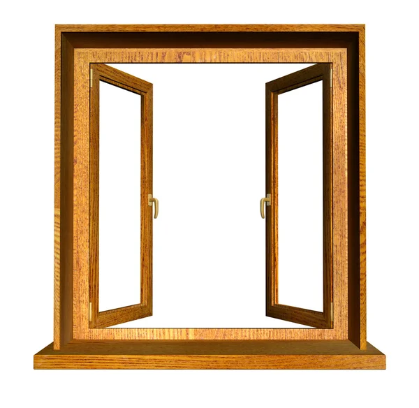 Open wooden window — Stock Photo © frenta #123333962