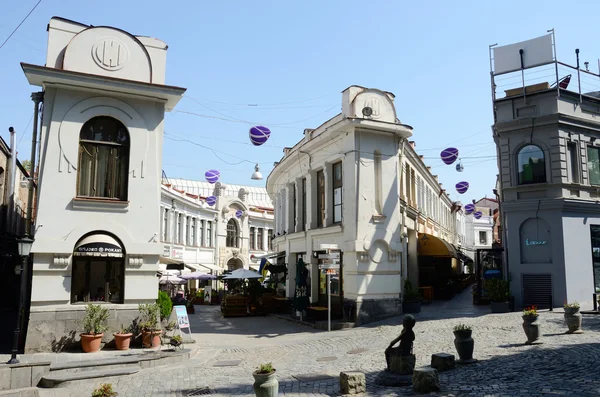 Jan Sharden and Bambis Rigii streets in the old town of Tbilisi ...