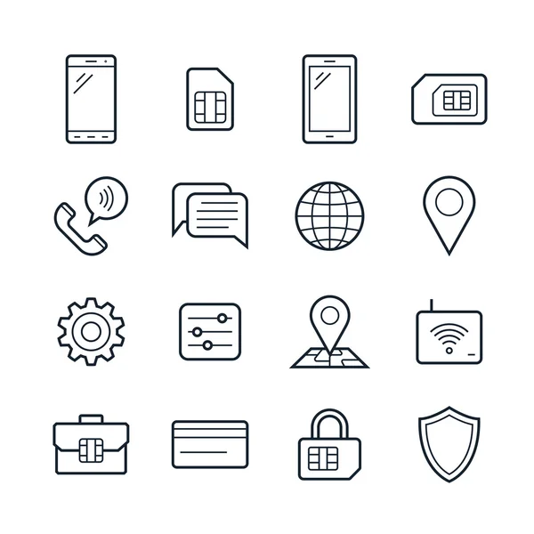 Mobile Interface Icons Stock Vector Image by ©frbird #15443727