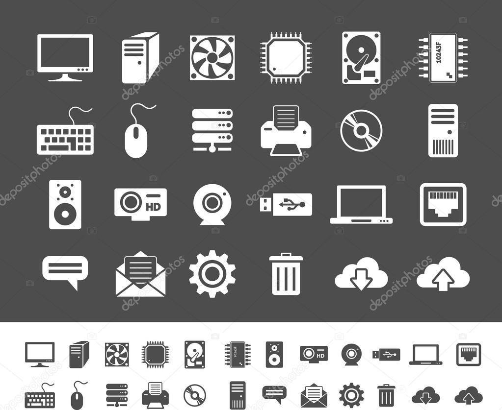 Computer and network devices Stock Vector by ©frbird 93312430