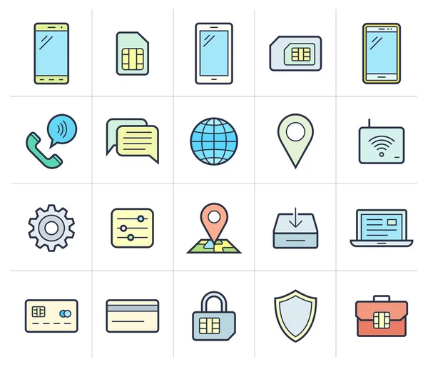 Mobile Interface Icons Stock Vector Image by ©frbird #15443727