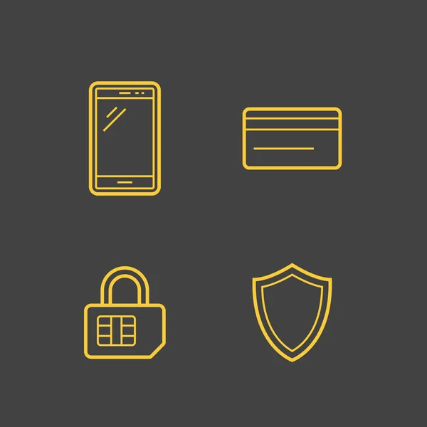 Mobile devices security icons Stock Vector by ©frbird 136471222