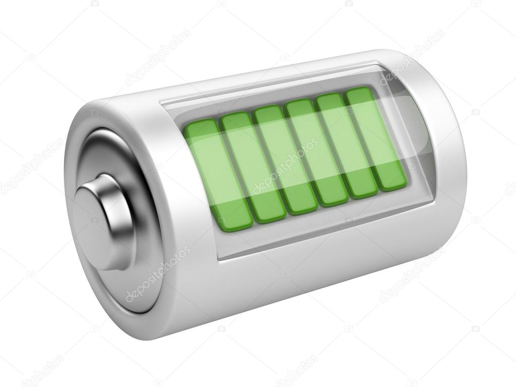 Full battery with charge level — Stock Photo © Altsha #53337505