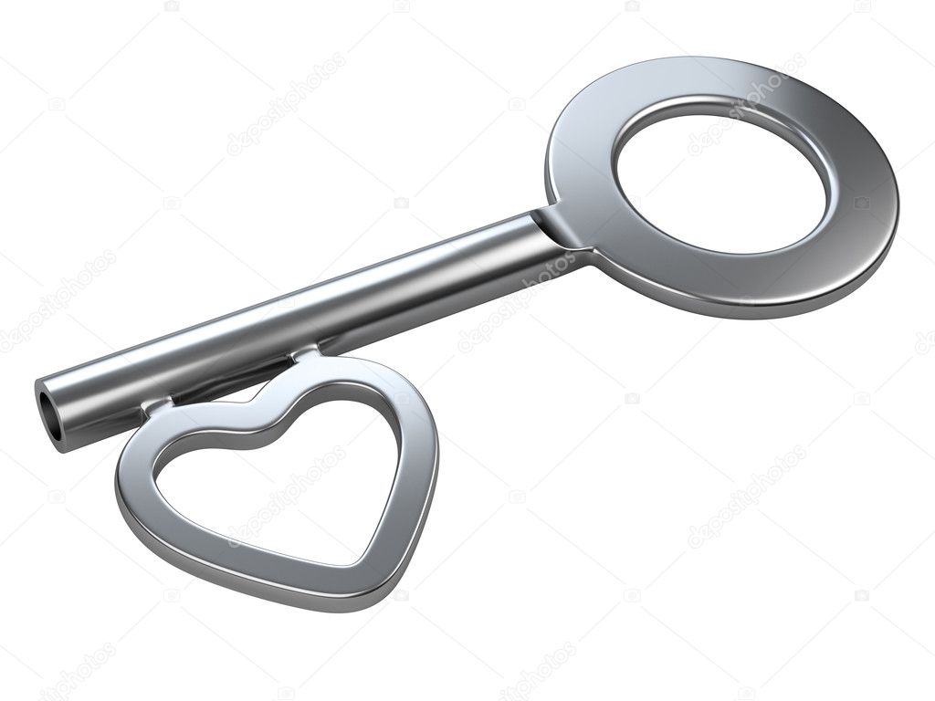 Heart Skeleton Key Clipart