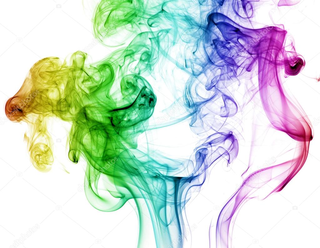 Humo de color aislado en blanco: fotografía de stock © Ale-ks ...