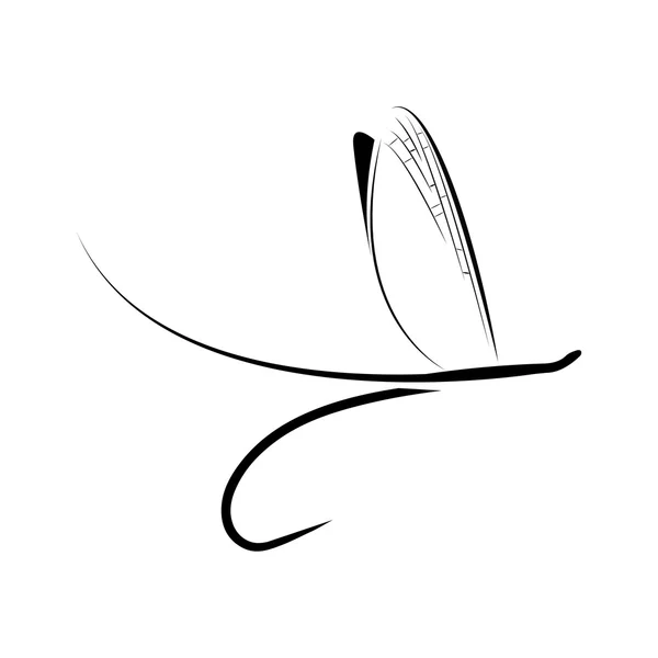 Fly Fisherman Outline