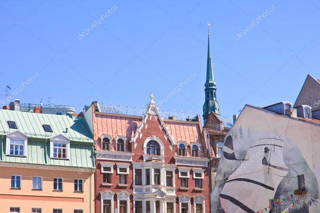 The architecture of the old town. Riga. Latvia Stock Photo by ...