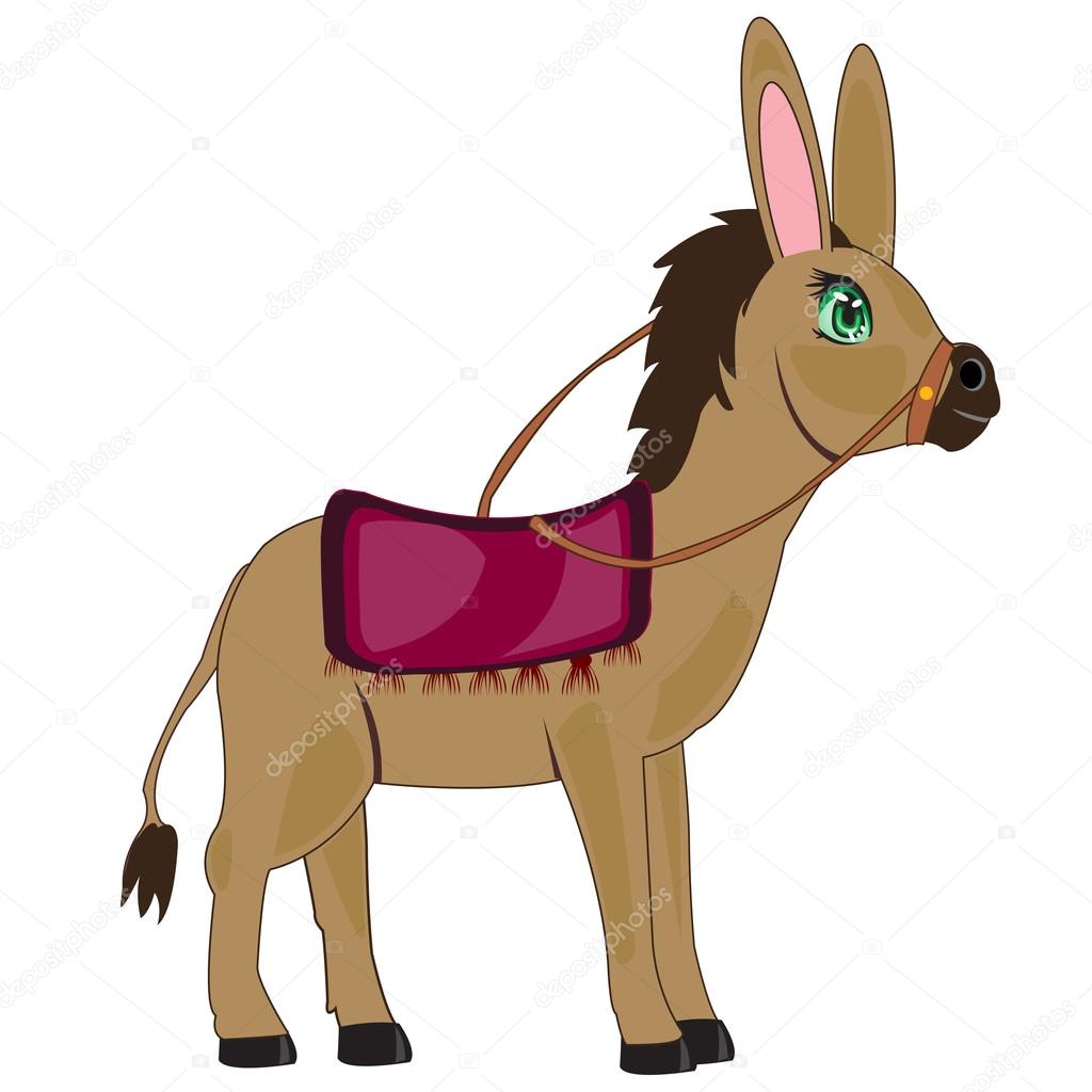 Burro animal de dibujos animados — Vector de stock © cobol1964 #92835334