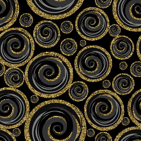 Classic seamless gold glitter pattern. - Stock Image - Everypixel