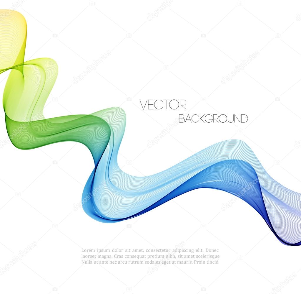 Abstract curved lines background. Template brochure design Stock Vector ...