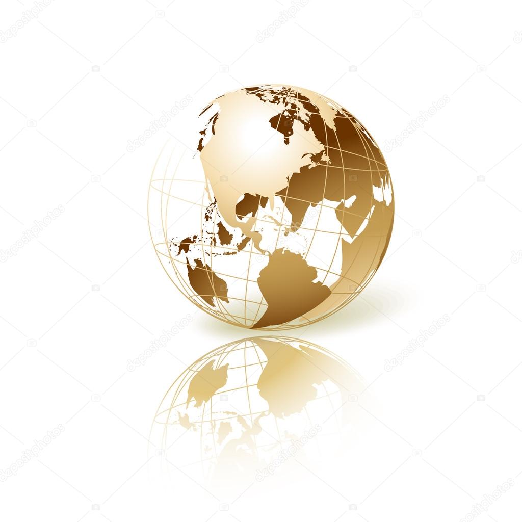 Golden Globe Stock Vector Image by ©-strizh- #70696649