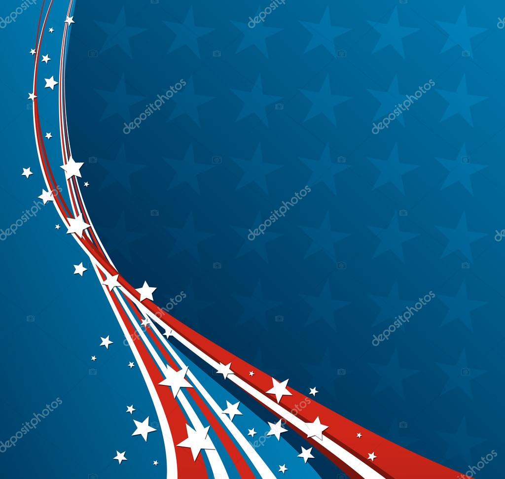 American Flag, Vector patriotic background Stock Vector by ©-strizh ...